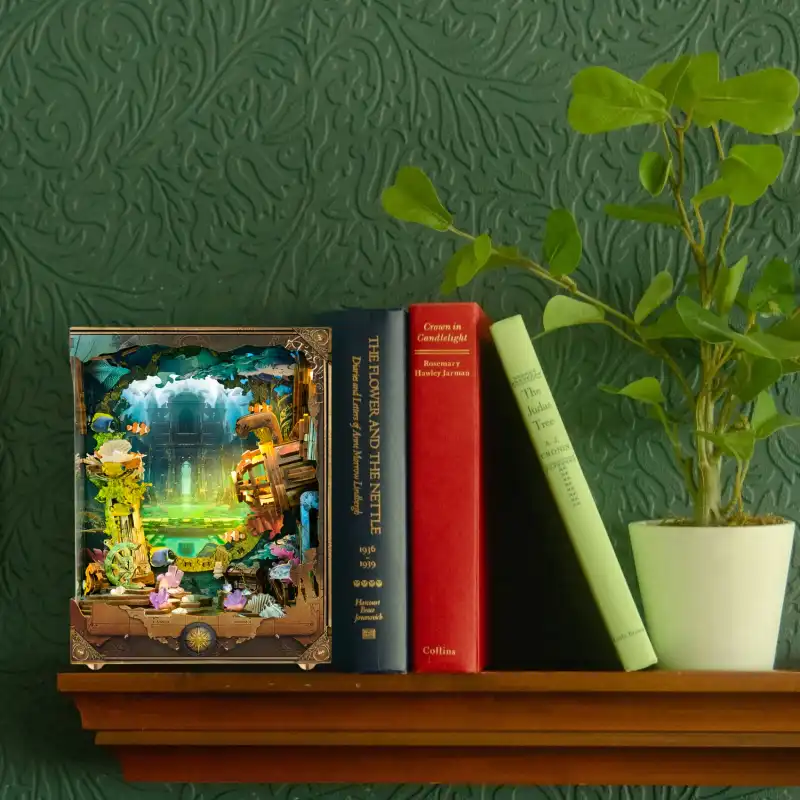 Discover Atlantis DIY Book Nook Kit with Sound Effects & Replaceable ...
