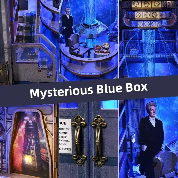 Doctor Who - Mysterious Blue Box TARDIS DIY Book Nook Kit - kingstora.com